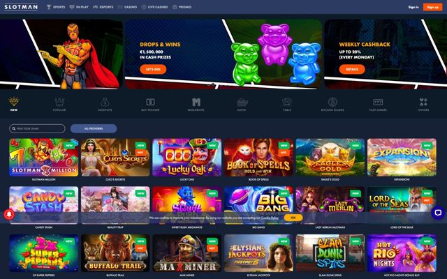 Live Game Online Casino Slotman | Play live Blackjack with a ₿1 deposit ...